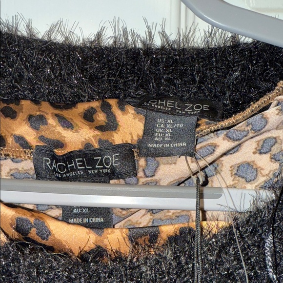 Rachel Zoe | Other | Rachel Zoe Black Sweater With Leopard Print Maxi ...